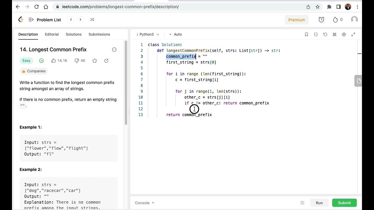 Longest Common Prefix - YouTube