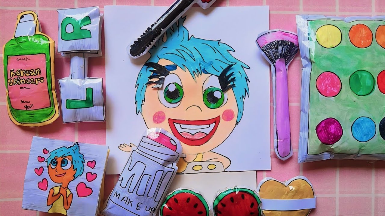 DIY Skincare & Makeup for Inside Out 2 Doll | Paper Squishy Tutorial ...