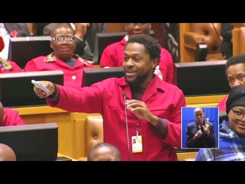 Dr Ndlozi Offers Malusi Gigaba A Phone Without A Camera - Funny Parliament