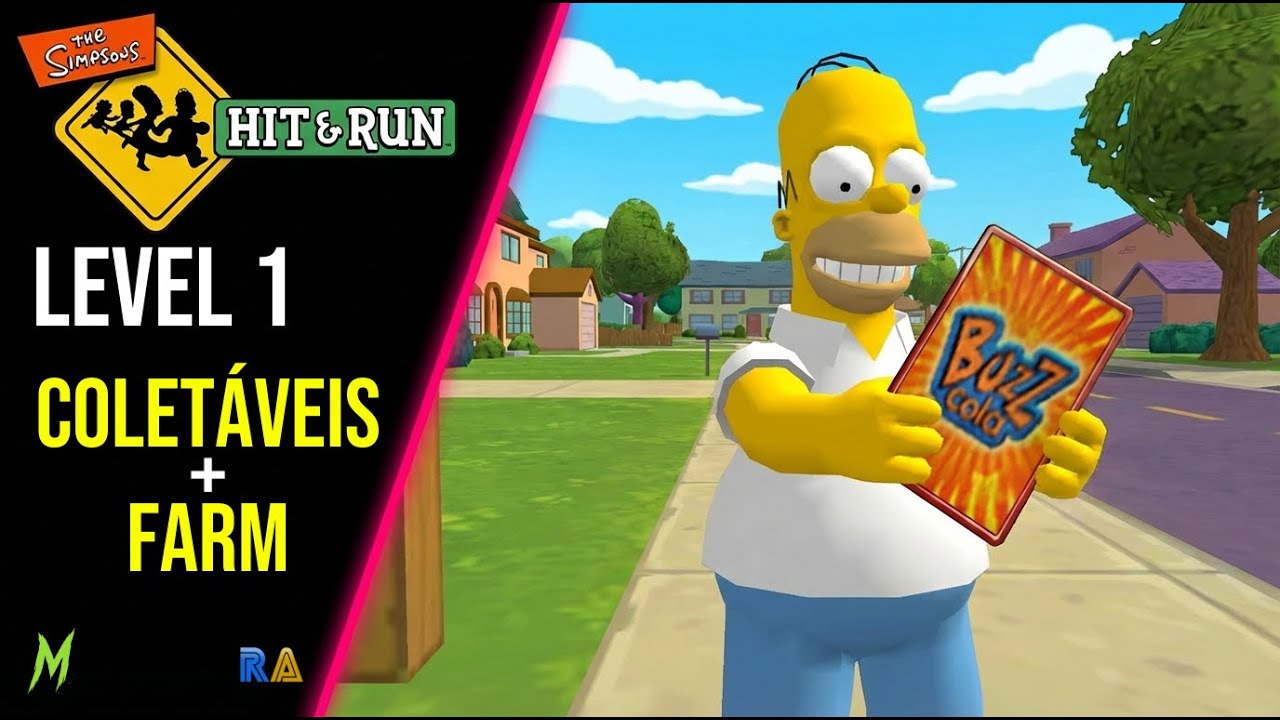 Simpsons Hit & Run - TODOS os Coletáveis - Level 1 (Homer) - YouTube