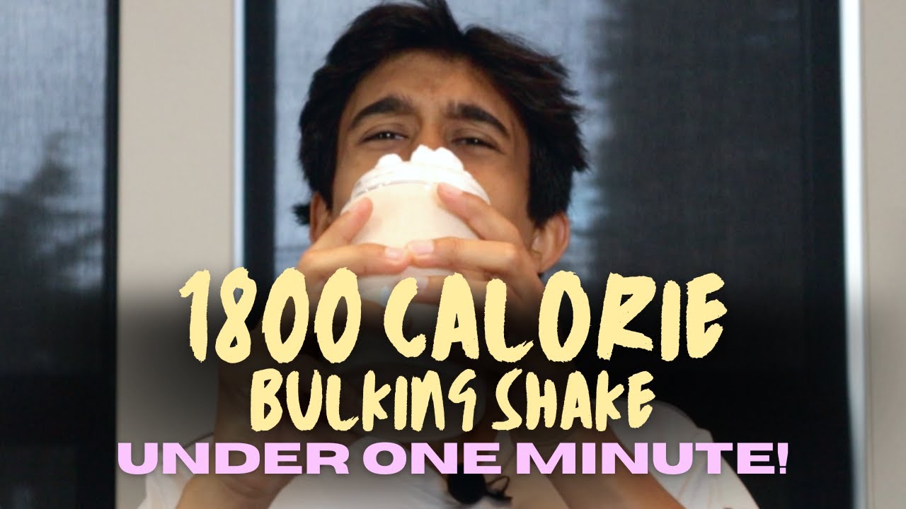 How to Make an 1800 Calorie Bulking Shake in UNDER 1 MINUTE! - YouTube