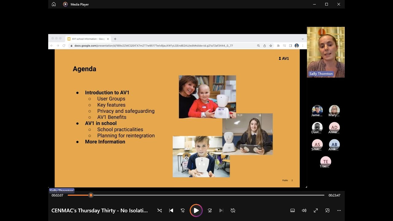 CENMAC's Thursday Thirty - An introduction to AV1 telepresence robot ...
