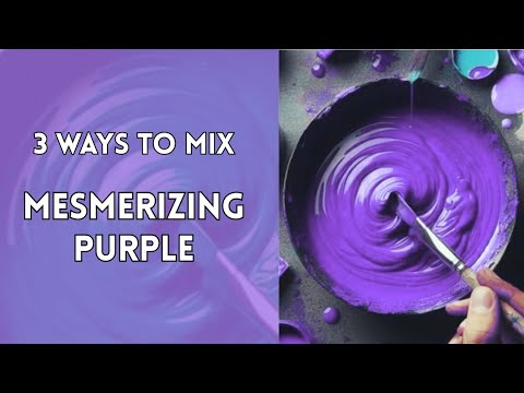 Color Mixing Tutorial : Orchid Purple - Bubble Gum Violet - Ice Purple - YouTube