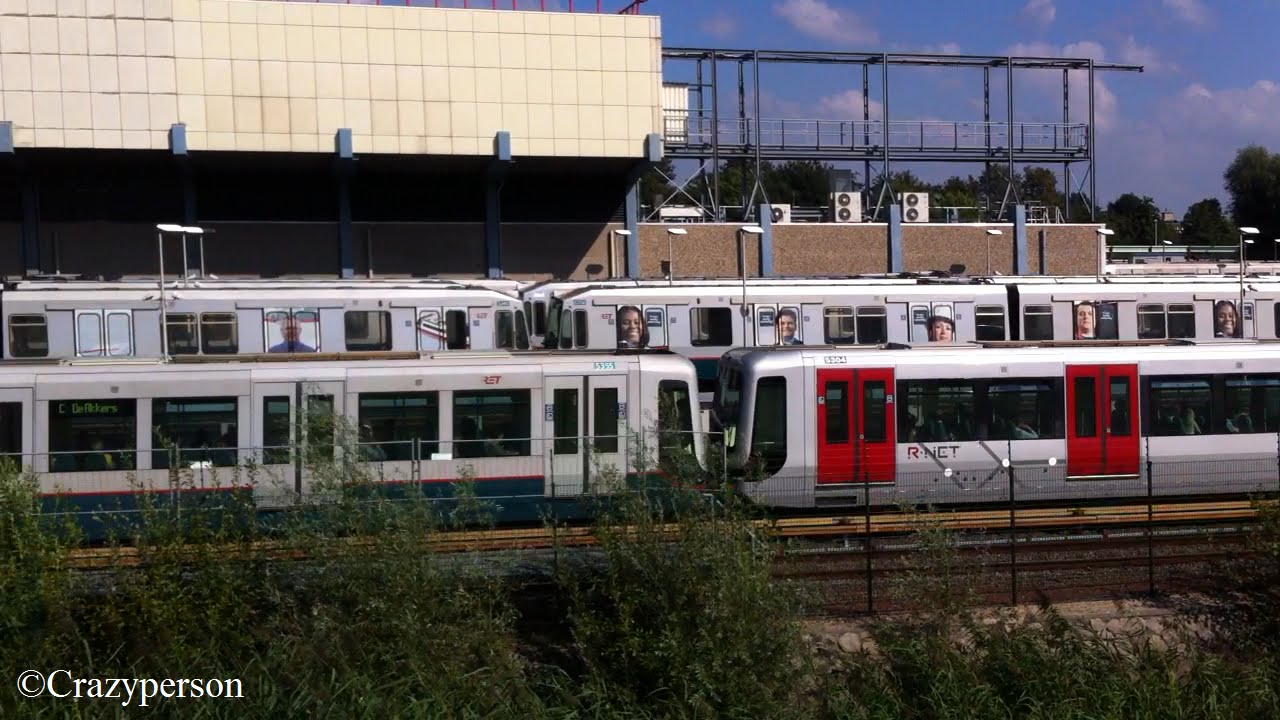RET Metro twee combi's MG2/1 nabij remise 's-Gravenweg Rotterdam op ...