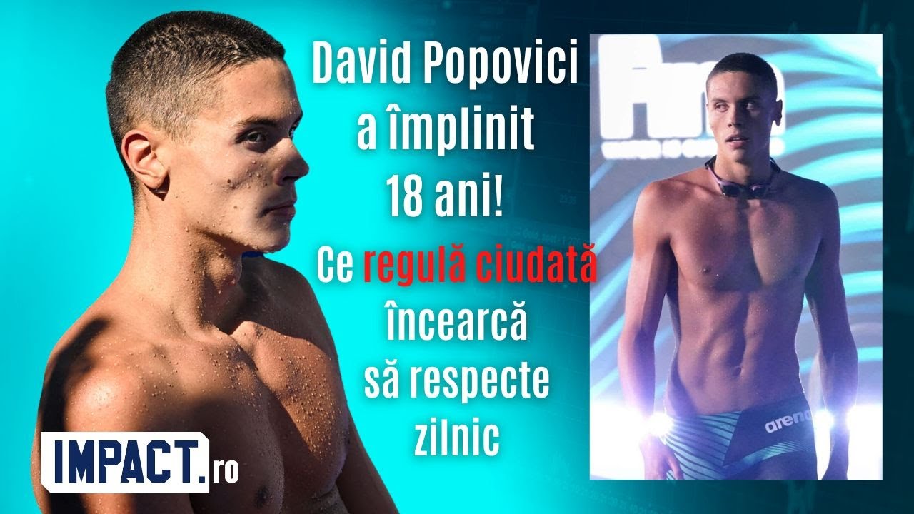 David Popovici împlinește 18 ani. Regula ciudată pe care încearcă să o ...