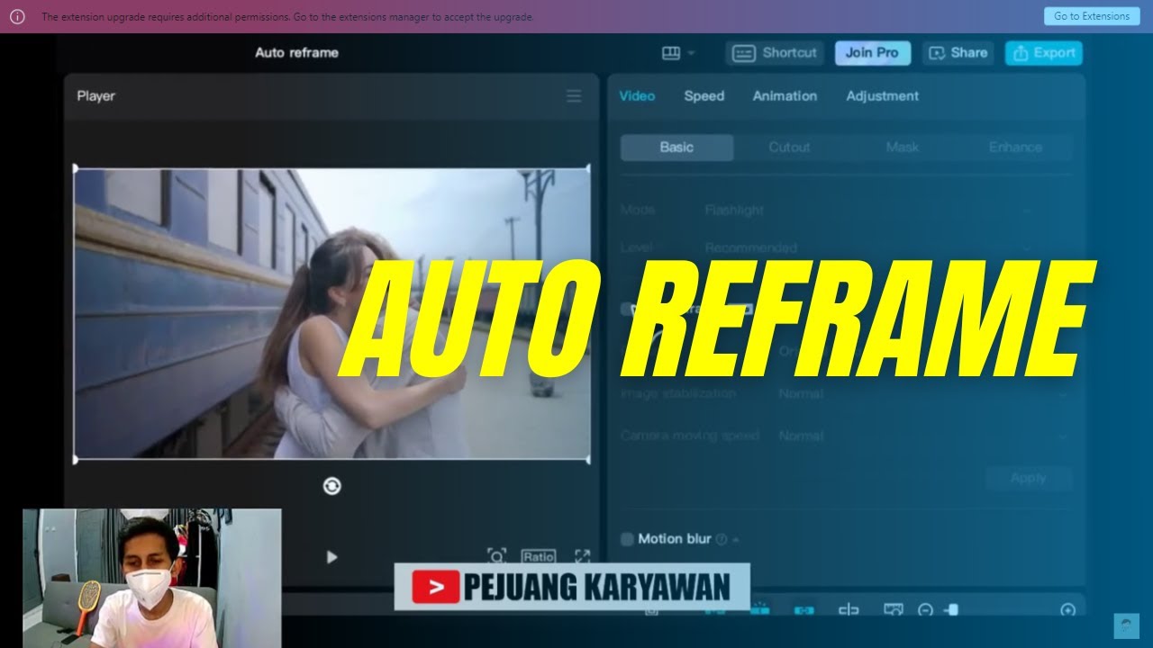 AUTO REFRAME CAPCUT | Tutorial Capcut PC untuk pemula cara menggunakan ...