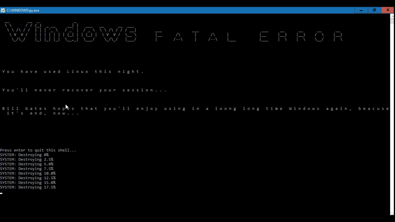 Fake custom BSOD [April fools] - YouTube