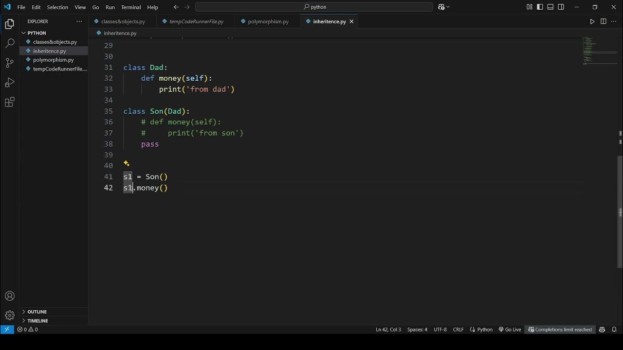 Inheritance Function OOP python - YouTube