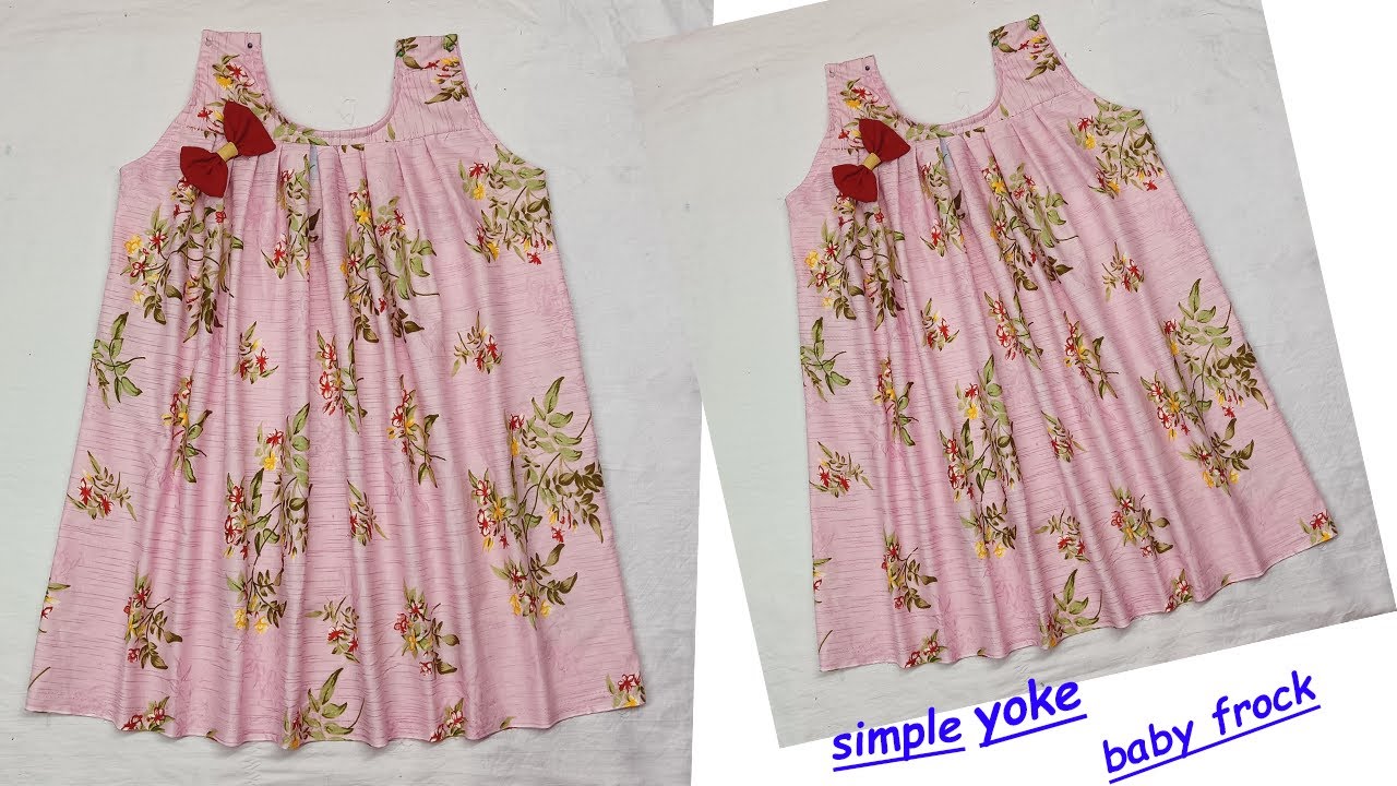 Designer Yoke Baby Frock Cutting and Stitching Very Easy - YouTube