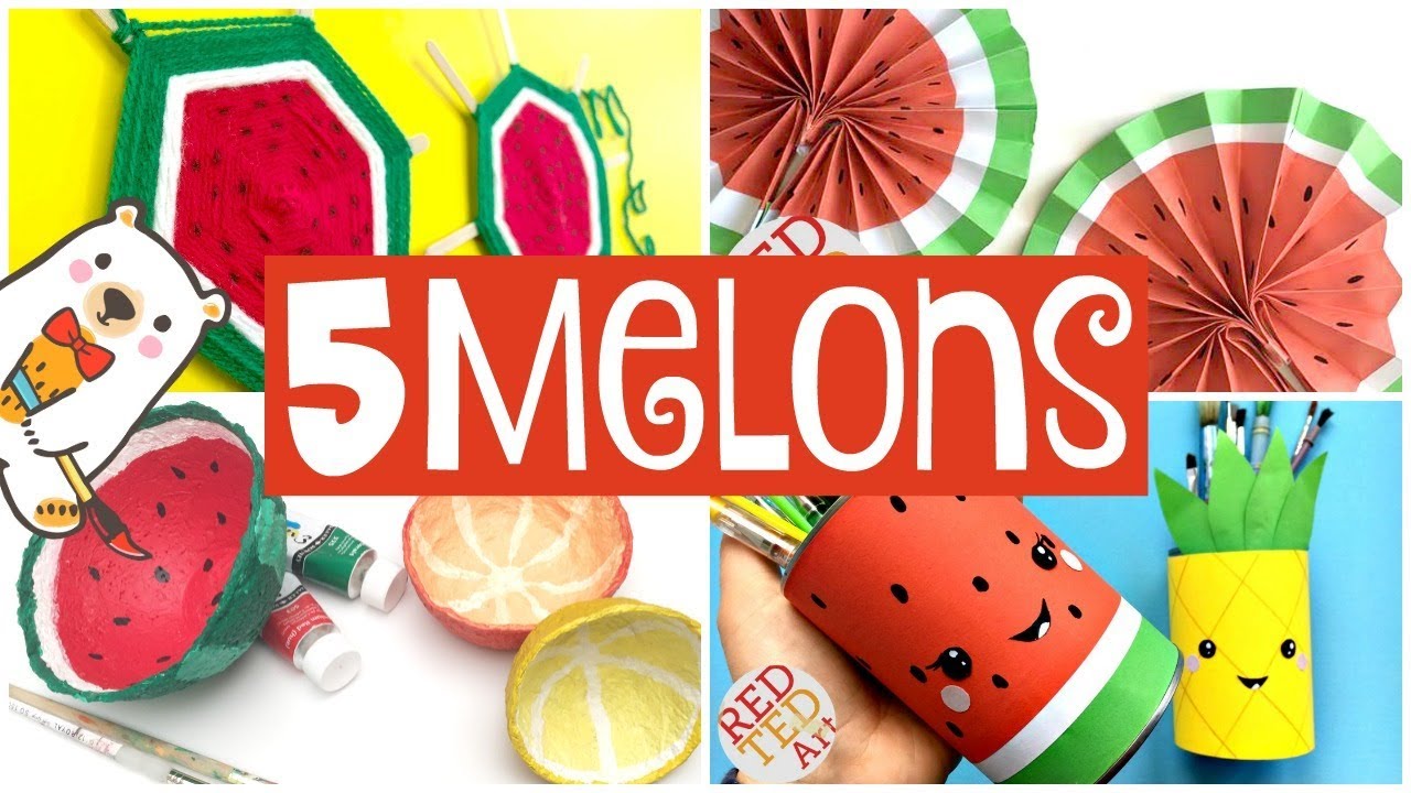 5 Watermelon DIY Projects - 5 AWESOME Melon Crafts to Make this Summer - YouTube