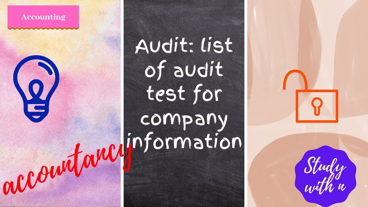 List of Audit Tests for Company Information - YouTube