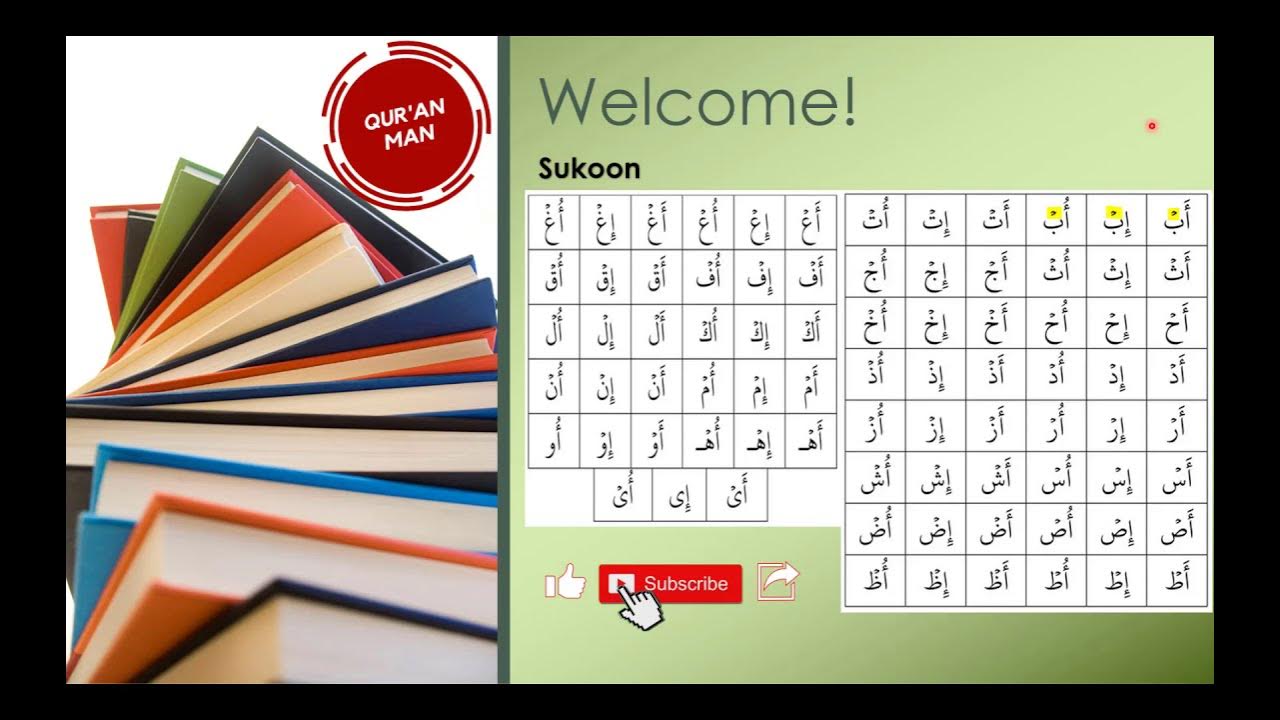 Arabic Alphabet - Sukoon - YouTube