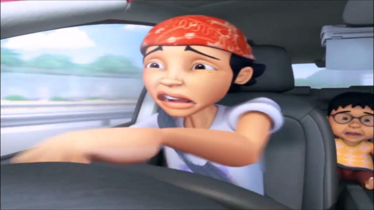 Upin And Ipin Upin And Ipin And Their Friends Ride In Sallehs New Car