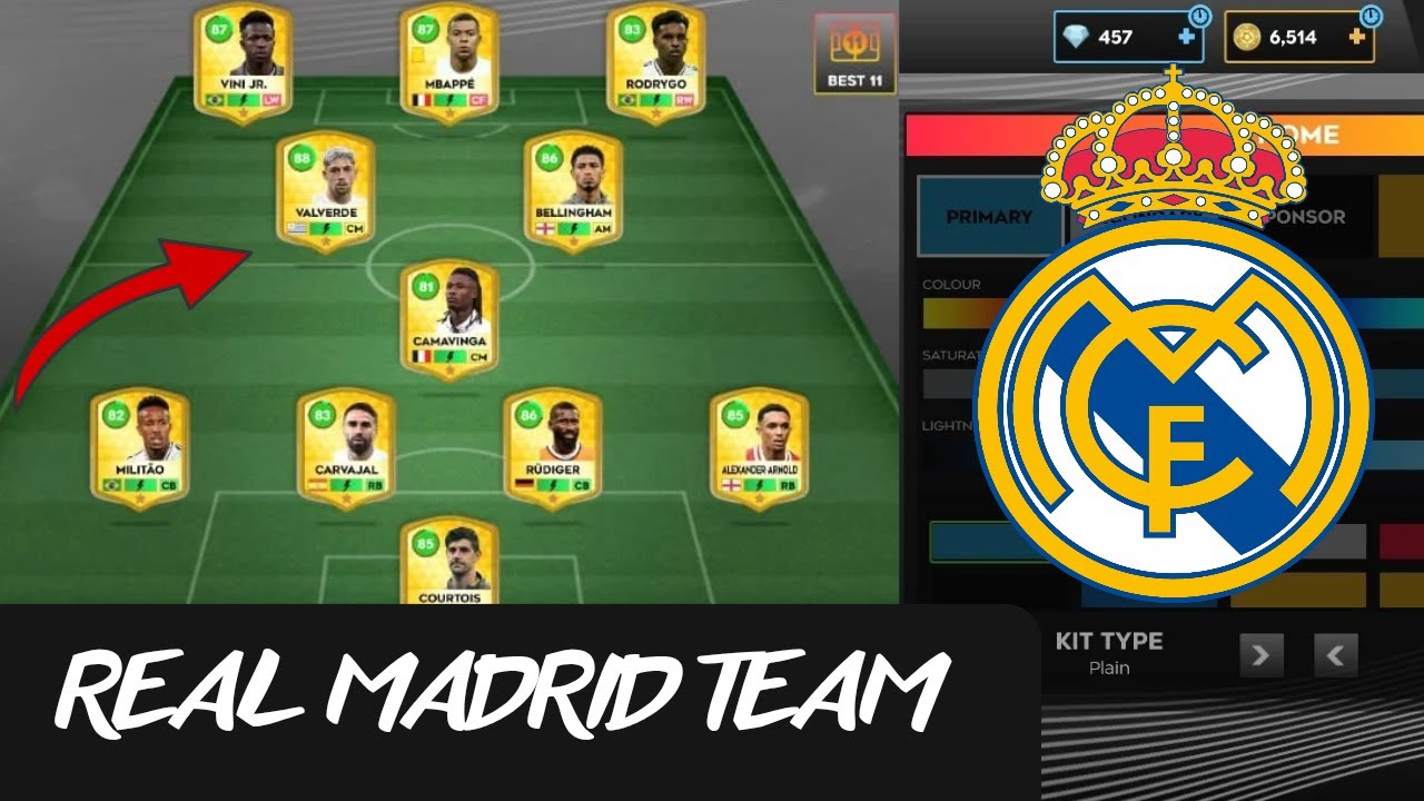 How I Built Real Madrid Team in DLS 25 | Logo, Kits, Squad #DLS #DLS25 ...
