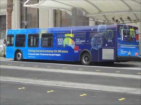 2002 Long Beach Transit New Flyer D40LF 2214 Sound Recording - YouTube