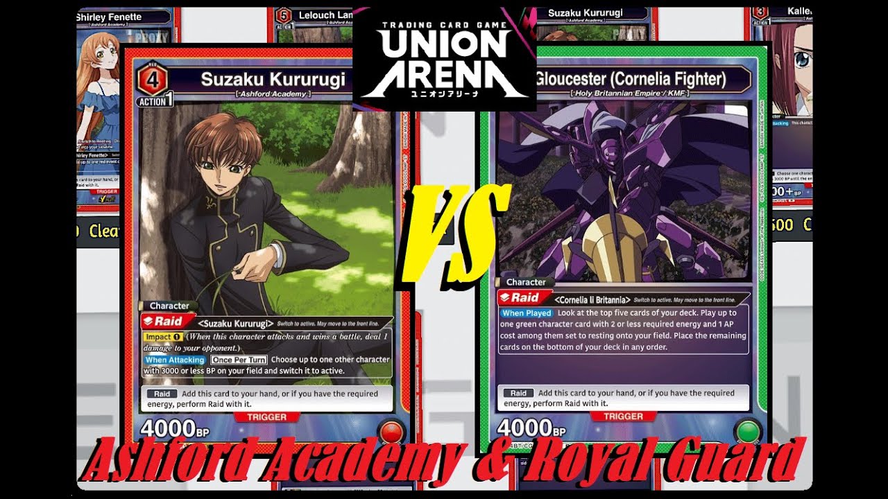 Code Geass Ashford Academy VS Royal Guards UNION ARENA TCG - YouTube