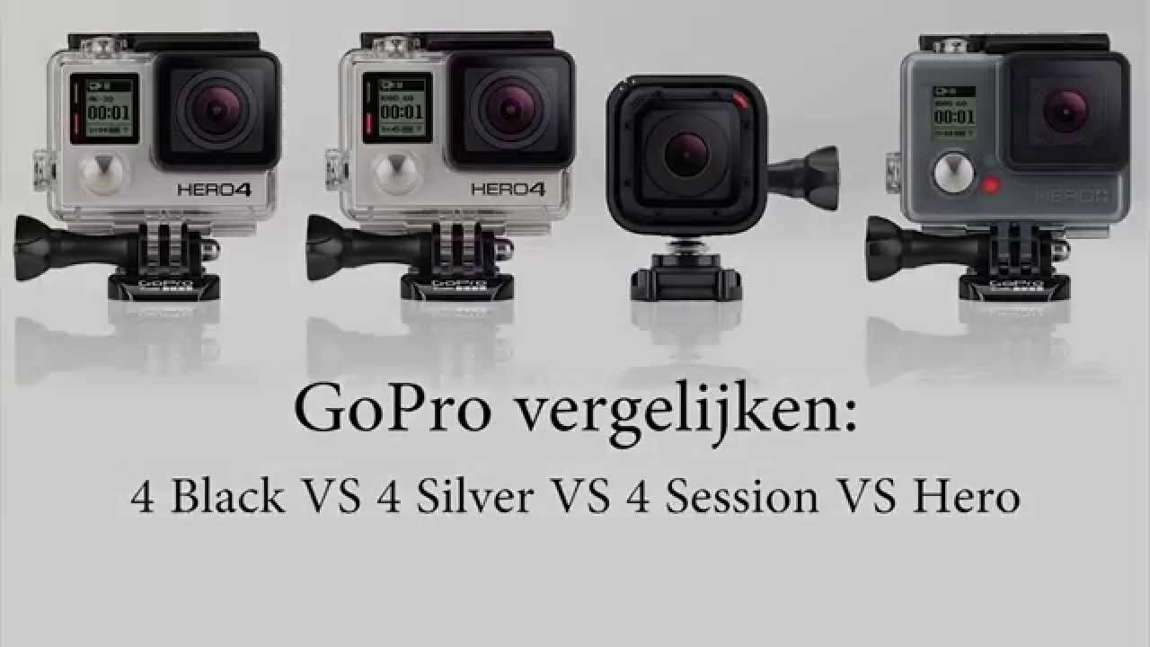 GoPro 4 Black VS 4 Silver VS 4 Session VS Hero - YouTube