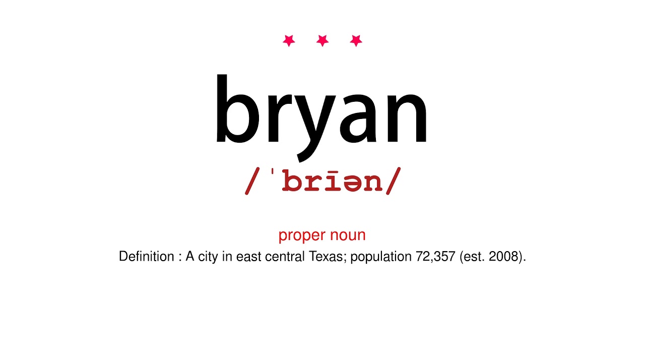 How to pronounce bryan - Vocab Today - YouTube