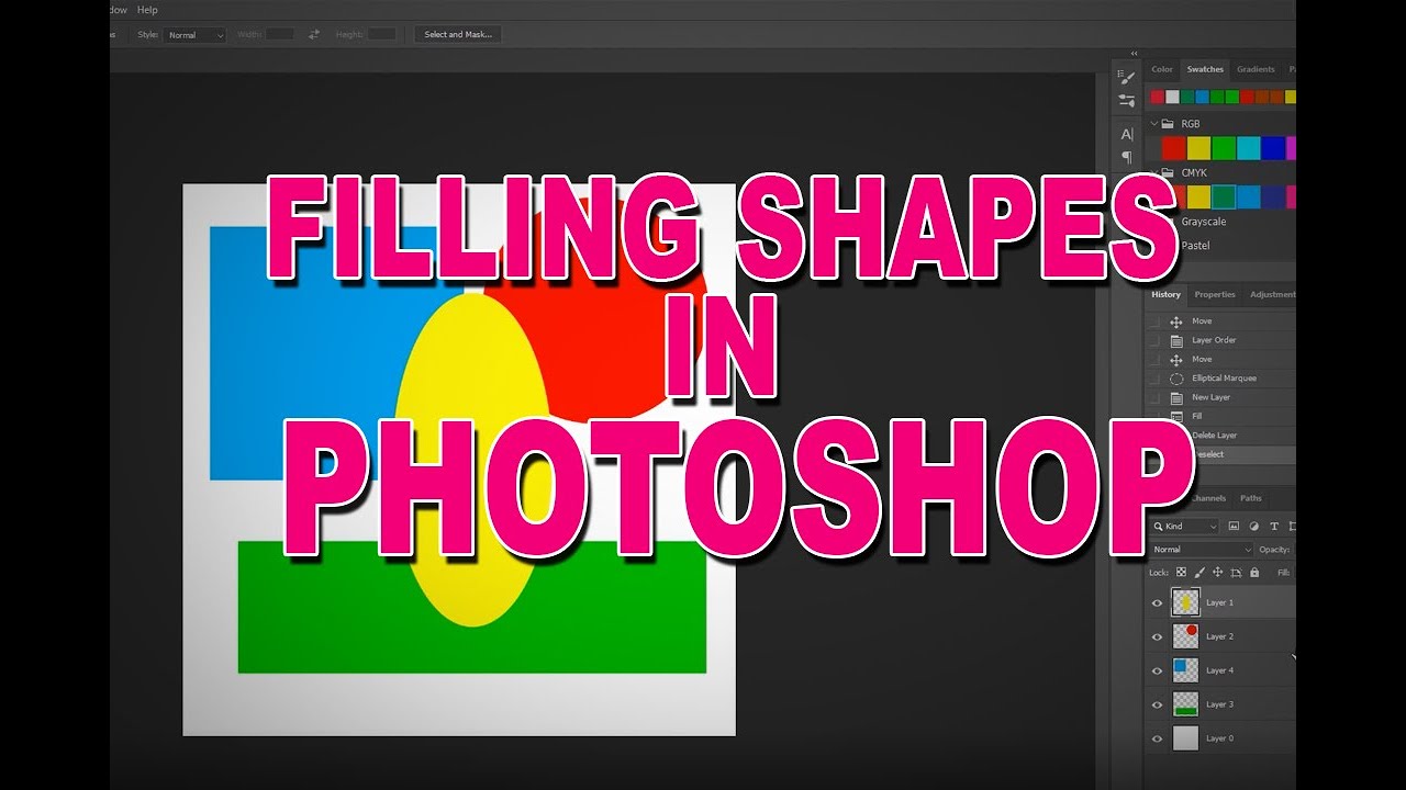Filling Shapes in Adobe Photoshop - YouTube