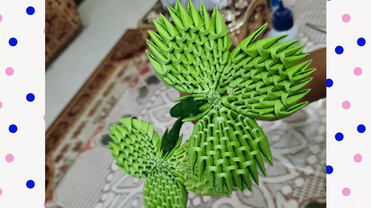 3D Origami Leaf// Most unique Paper 3D Origami Step by step.... ️ - YouTube