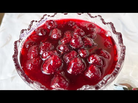 Əzilmədən dənə-dənə qalan moruq mürəbbəsi.Qış tədarükü.Ahududu reçeli.Малиновая варенье.Raspberryjam