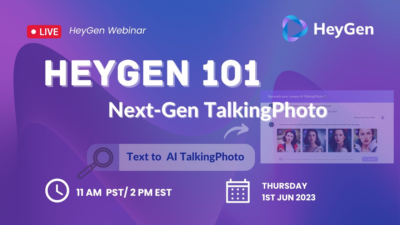 HeyGen 101 : Next-Gen TalkingPhoto - YouTube