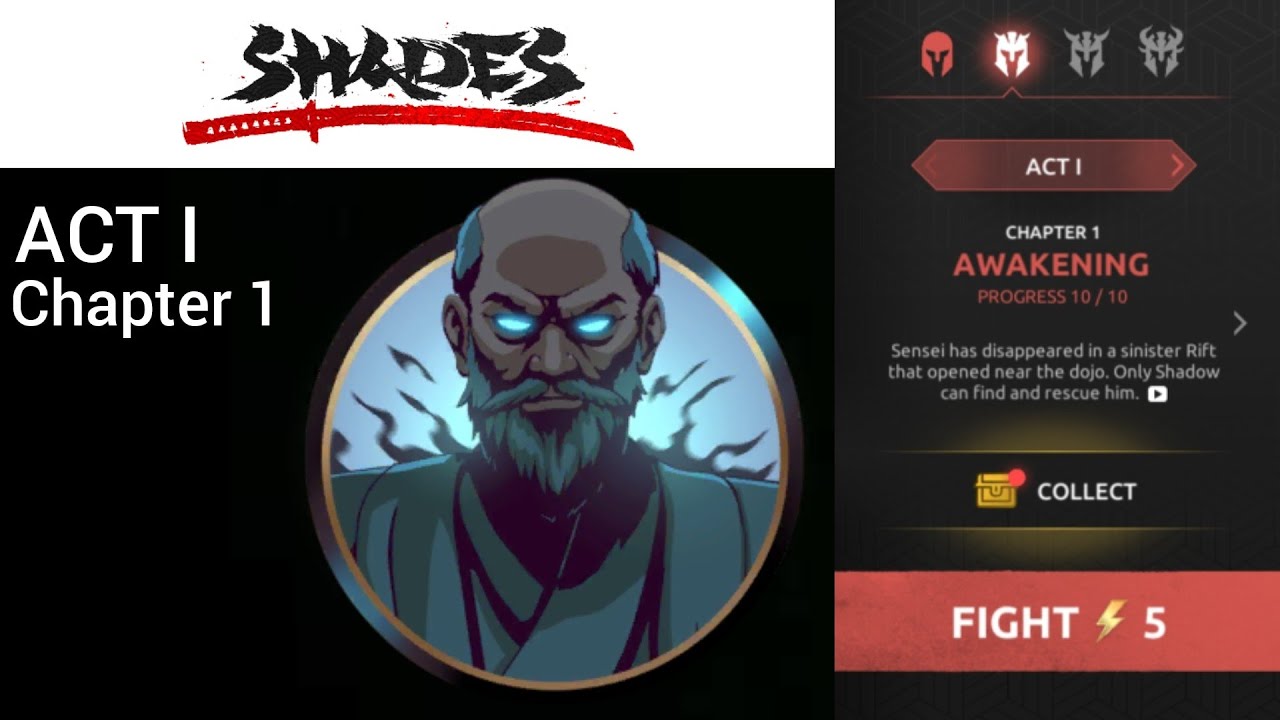 Shades: Shadow Fight Roguelike ACT l, Chapter I (AWAKENING) Gameplay ...