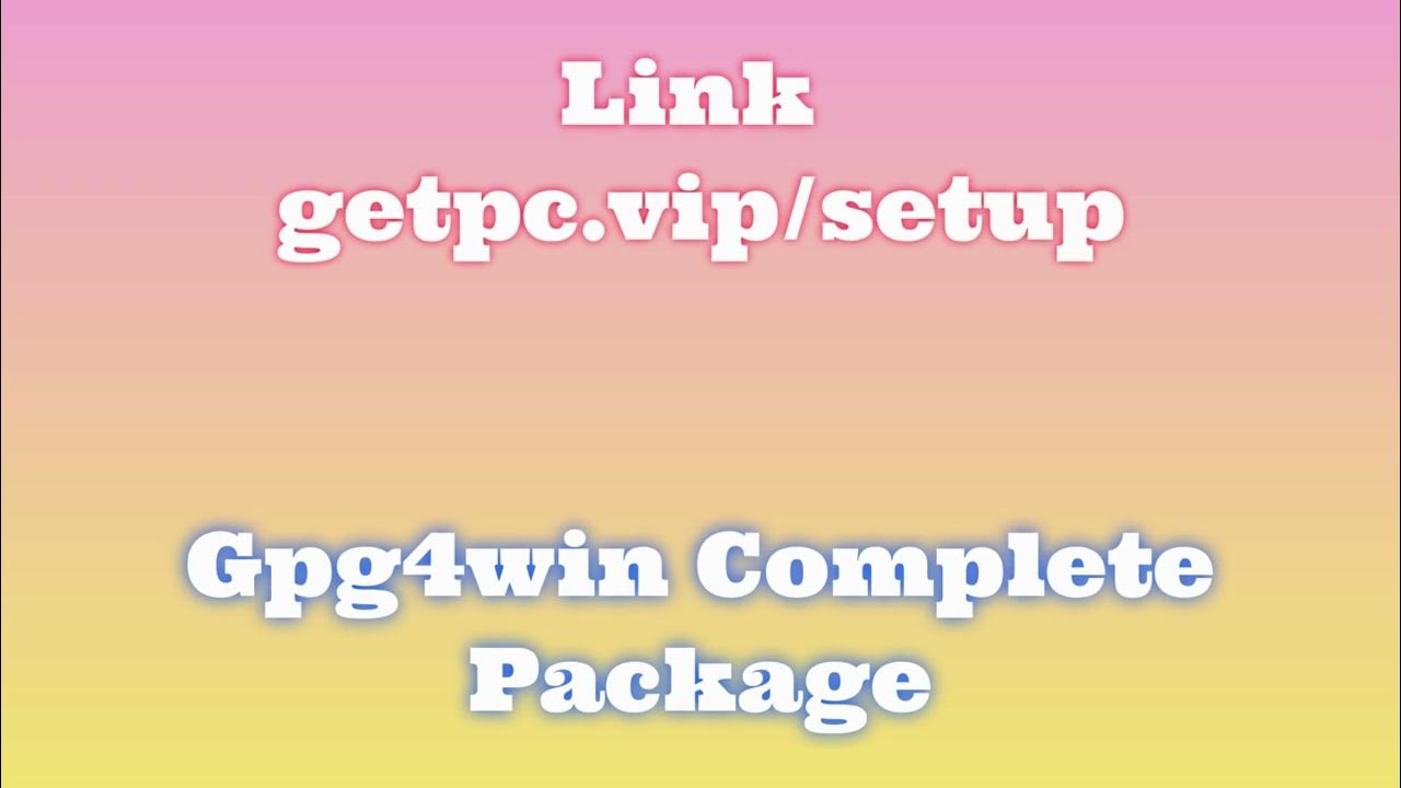 🔸Gpg4win😎 HOW TO INSTALL 💻PC/LAPTOP [TUTORIAL 2024 no charge🎸] - YouTube