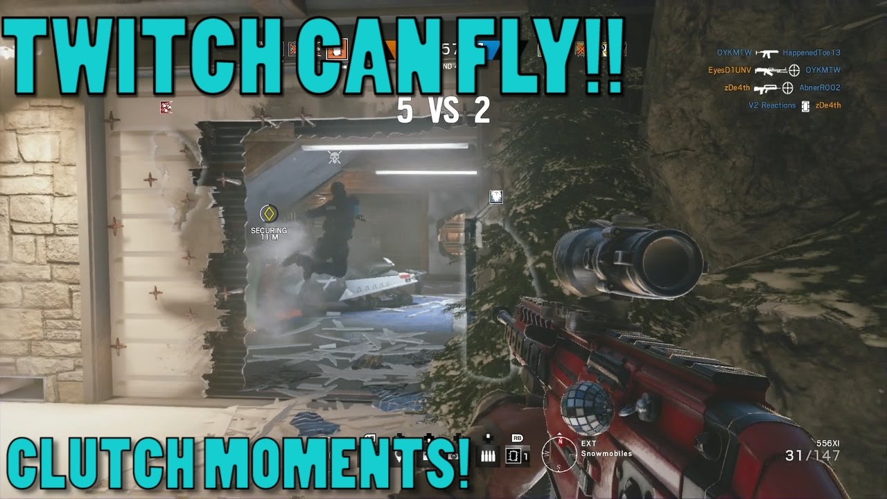 Twitch can fly?!?! Rainbow Six Highlights - YouTube