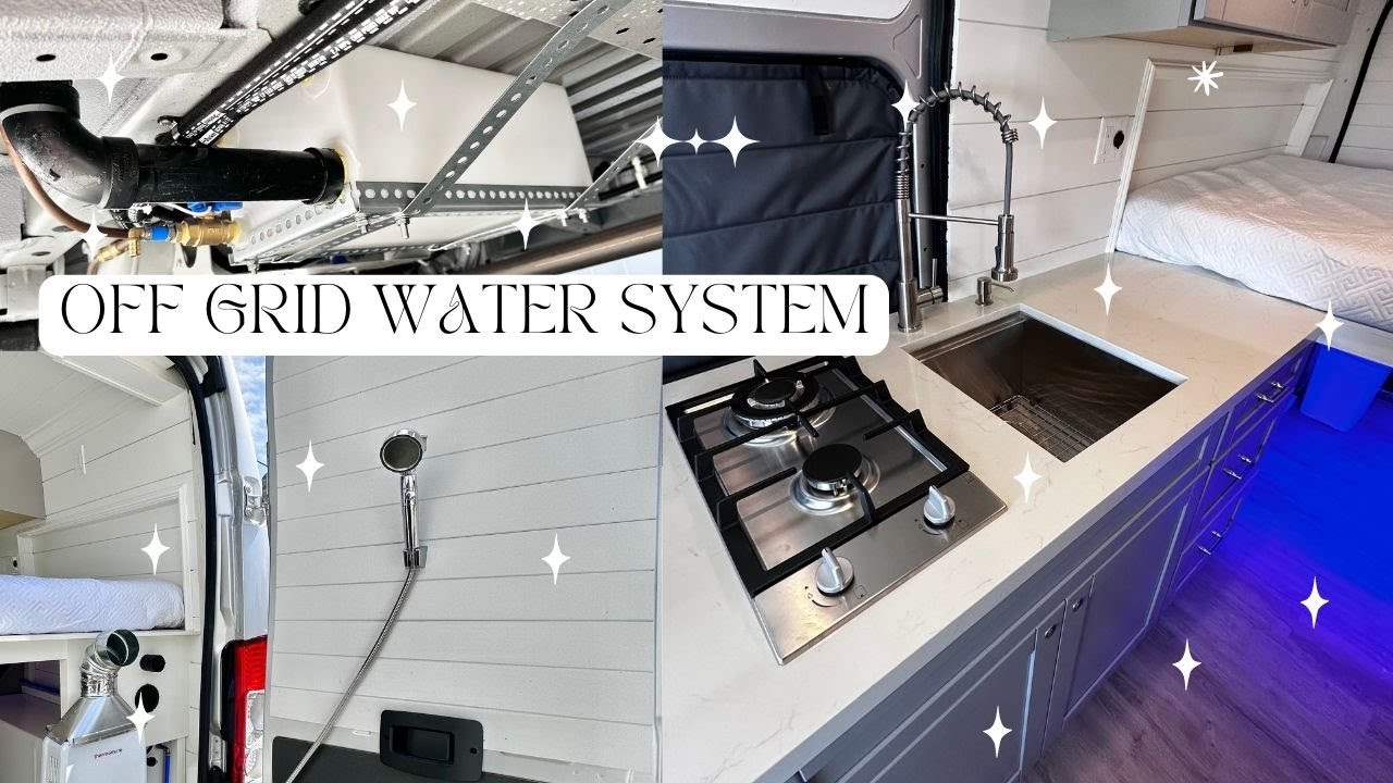Off Grid Water System, Grey Water Tank, Heated Shower!!! - YouTube