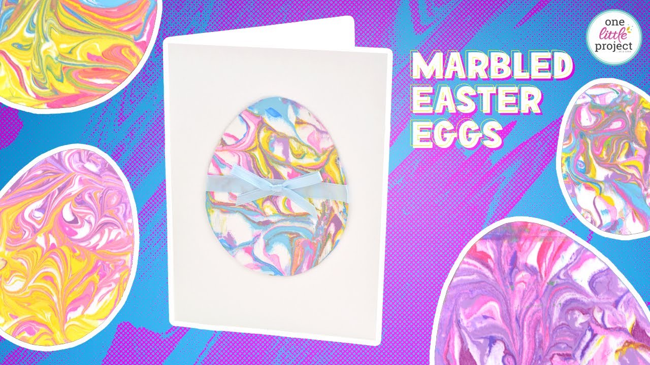 Marbled Paper Easter Eggs | Easy Shaving Cream Marbling - YouTube