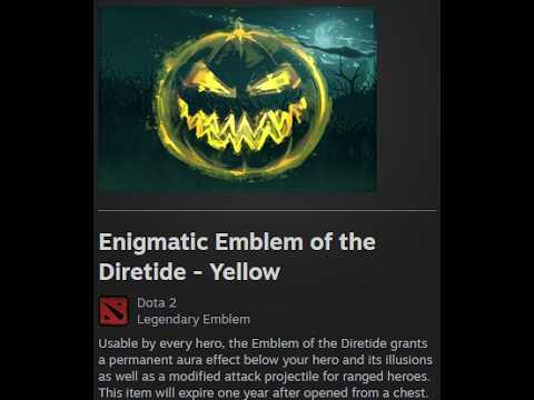 Enigmatic Emblem of the Diretide - Yellow