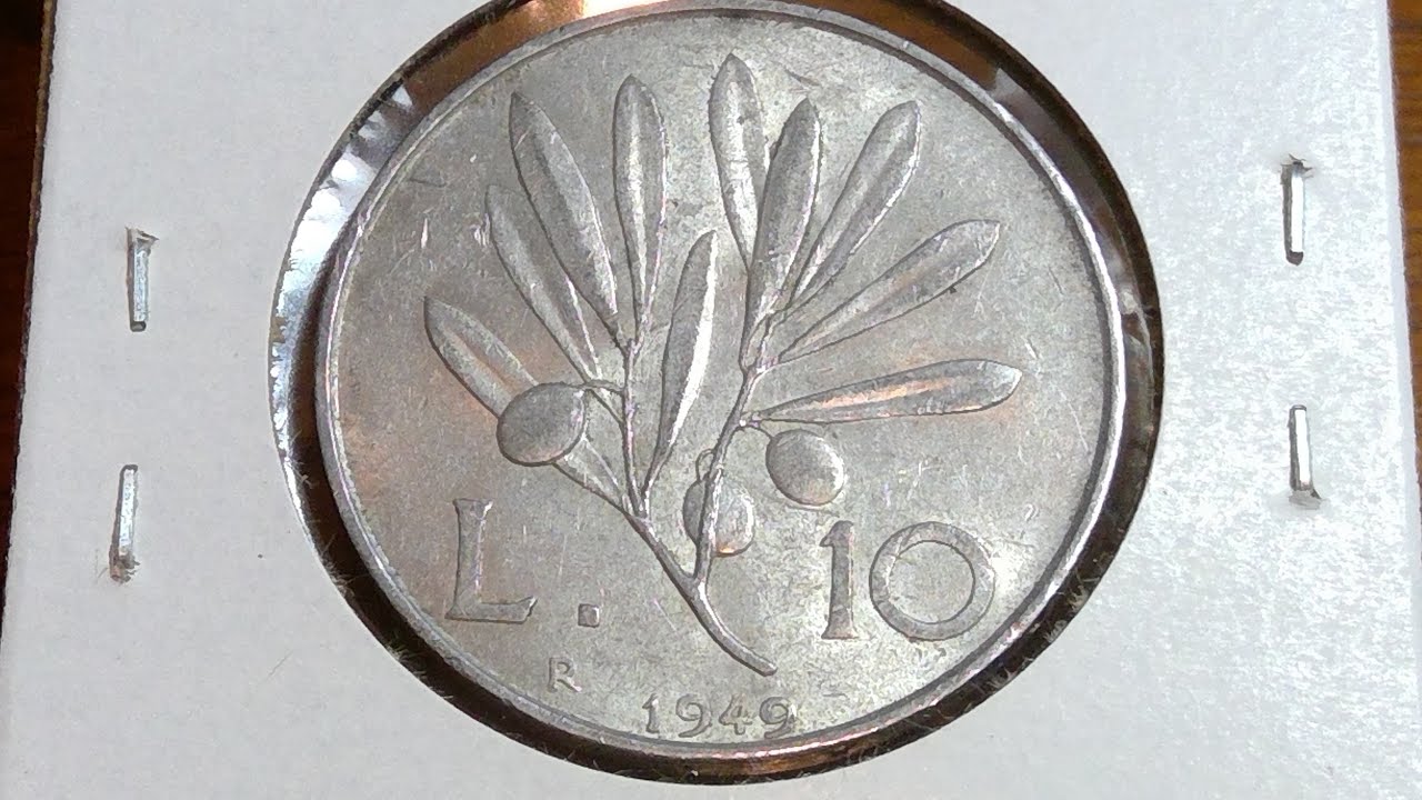 1949 Italy 10 Lire Coin • Values, Information, Mintage, History, and ...