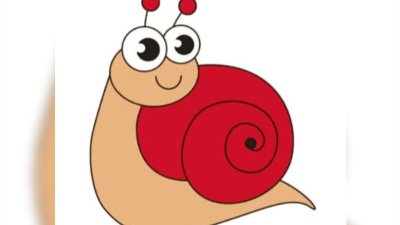 How to draw cute snail | Easy drawing of cute snail #youtube # ...