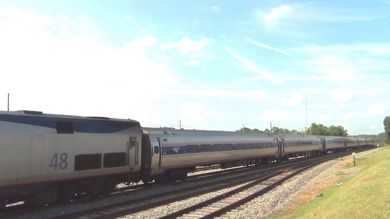 Amtrak 80, Carolinian, northbound, Amtrak 48, NC State Fairgrounds ...