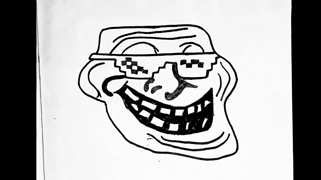 How to Draw very easy trool face😈 Drawing🔥🥰 #drawing - YouTube
