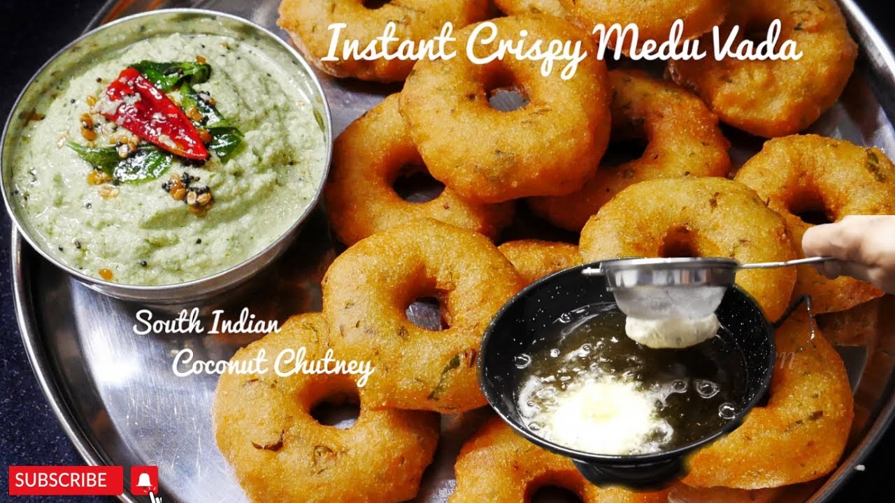 Crispy Medu Vada Instant recipe in 15 Minutes | South Indian Breakfast ...