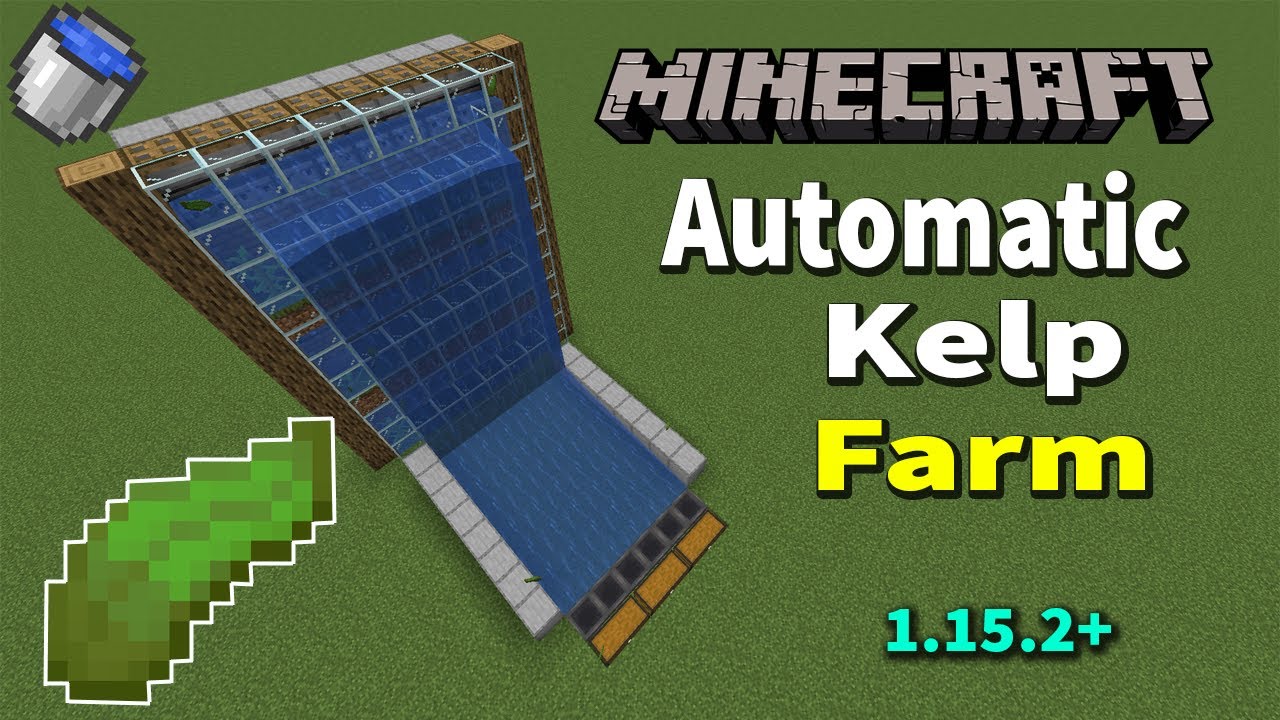 Automatic Kelp Farm | Minecraft | 1.15.2+ - YouTube