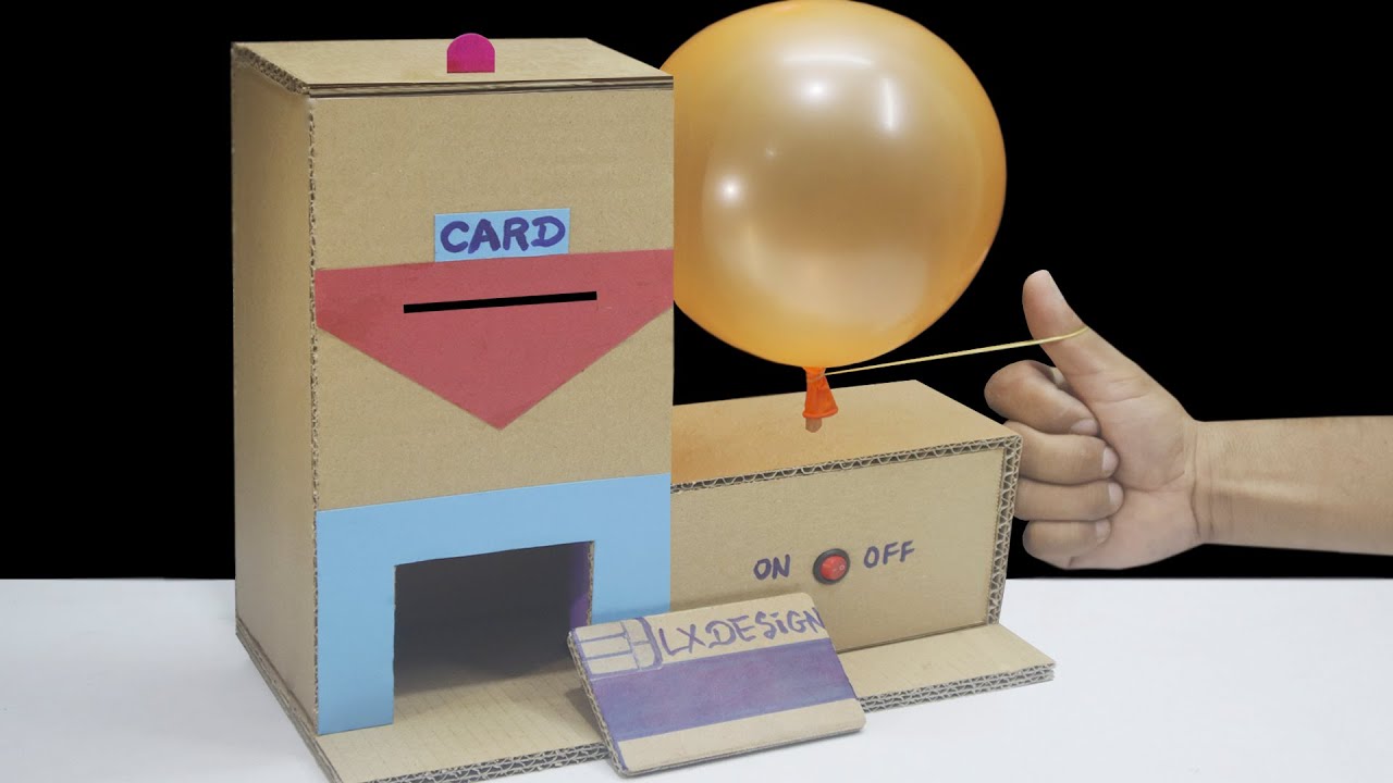 Build Balloon Vending Machine from Cardboard - YouTube