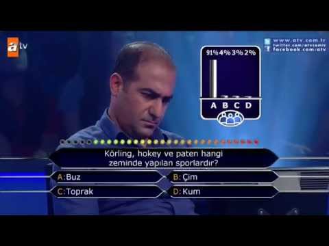 Kim milyoner olmak ister- Seyirciye güvenmeyen yarışmacı :) Beyin bedavaa :)