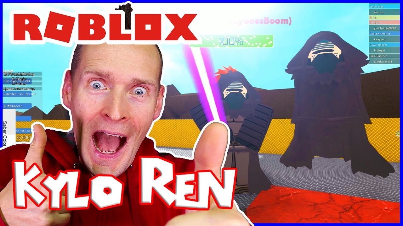 Kylo Ren vs Spiderman / Roblox Superhero Tycoon - YouTube