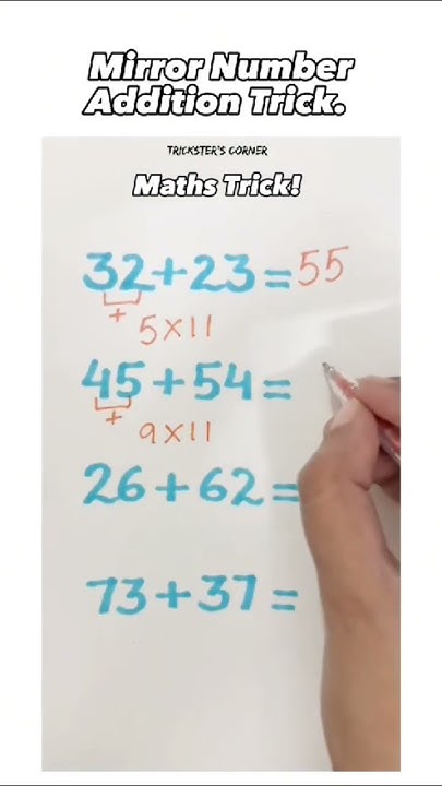 Mirror Number Addition Trick | Fun Math Hack You Need to Know! #shorts#ytshorts#trending# ...