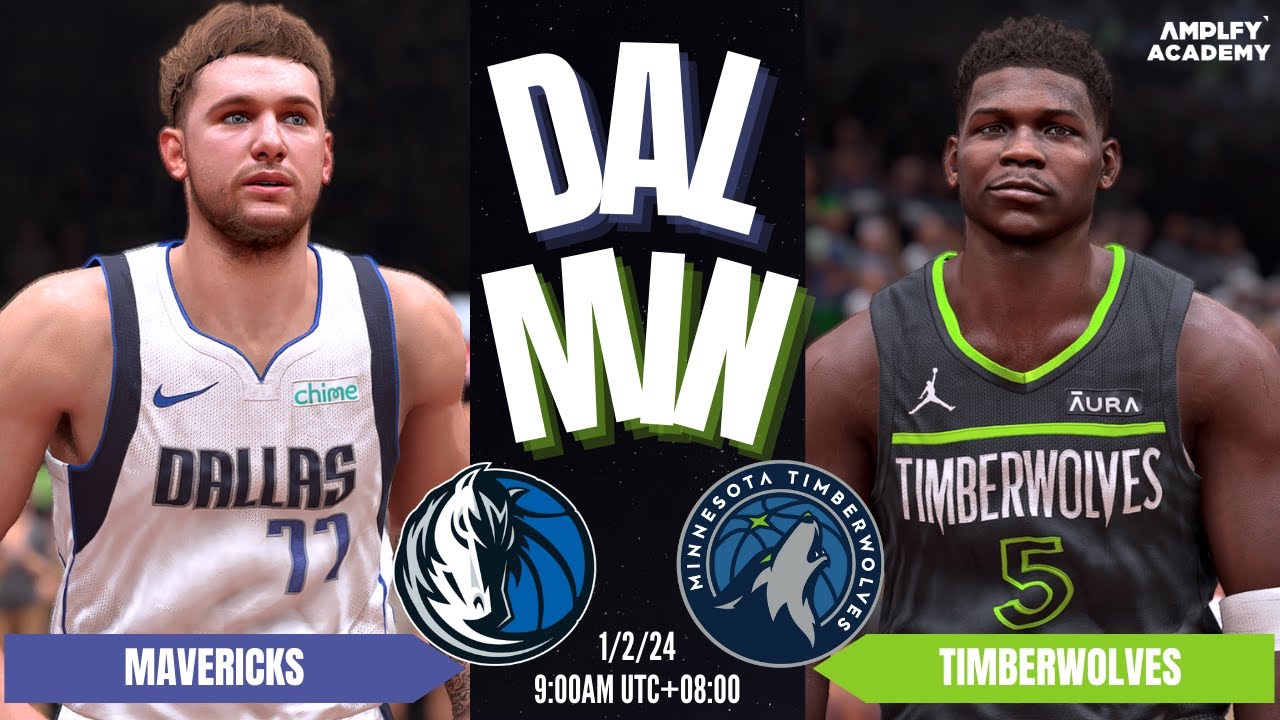 MAVERICKS vs TIMBERWOLVES | FULL GAME SIMULATION | NBA 2K24 MOST ...