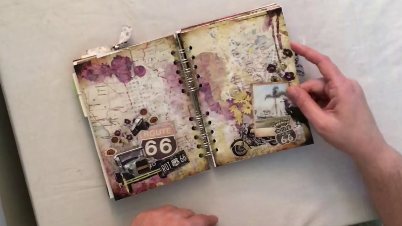 Junk Journal Art Journal Flip Through: Route 66 Road Trip Journal (SOLD ...