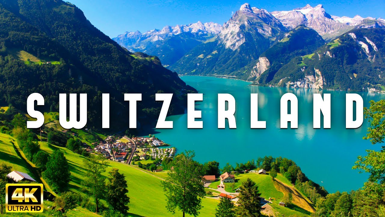 FLYING OVER SWITZERLAND (4K UHD) - Wonderful Natural Landscape With ...