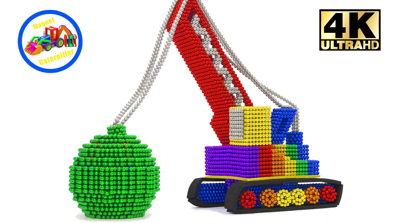 DIY - How To Build Wrecking Ball Crane Using Magnetic Balls | By Magnet ...