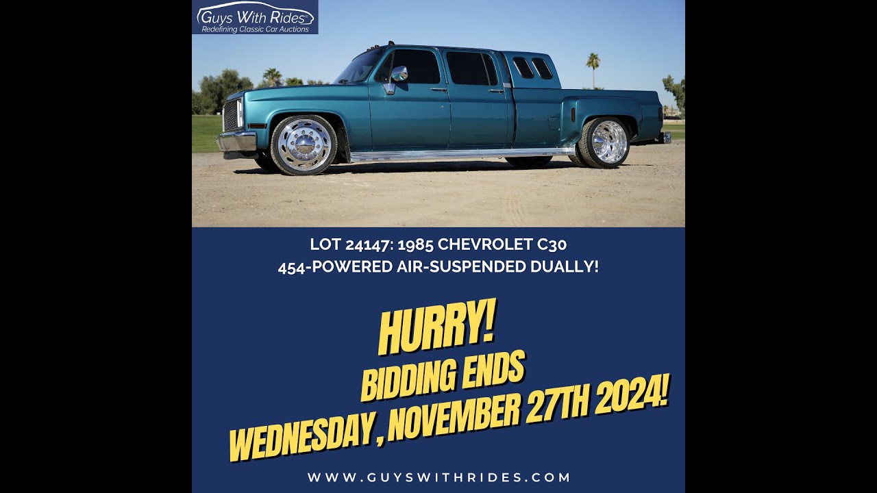 WILD 454-Powered 1985 Chevrolet Square Body C30 3+3 Custom Auction ...