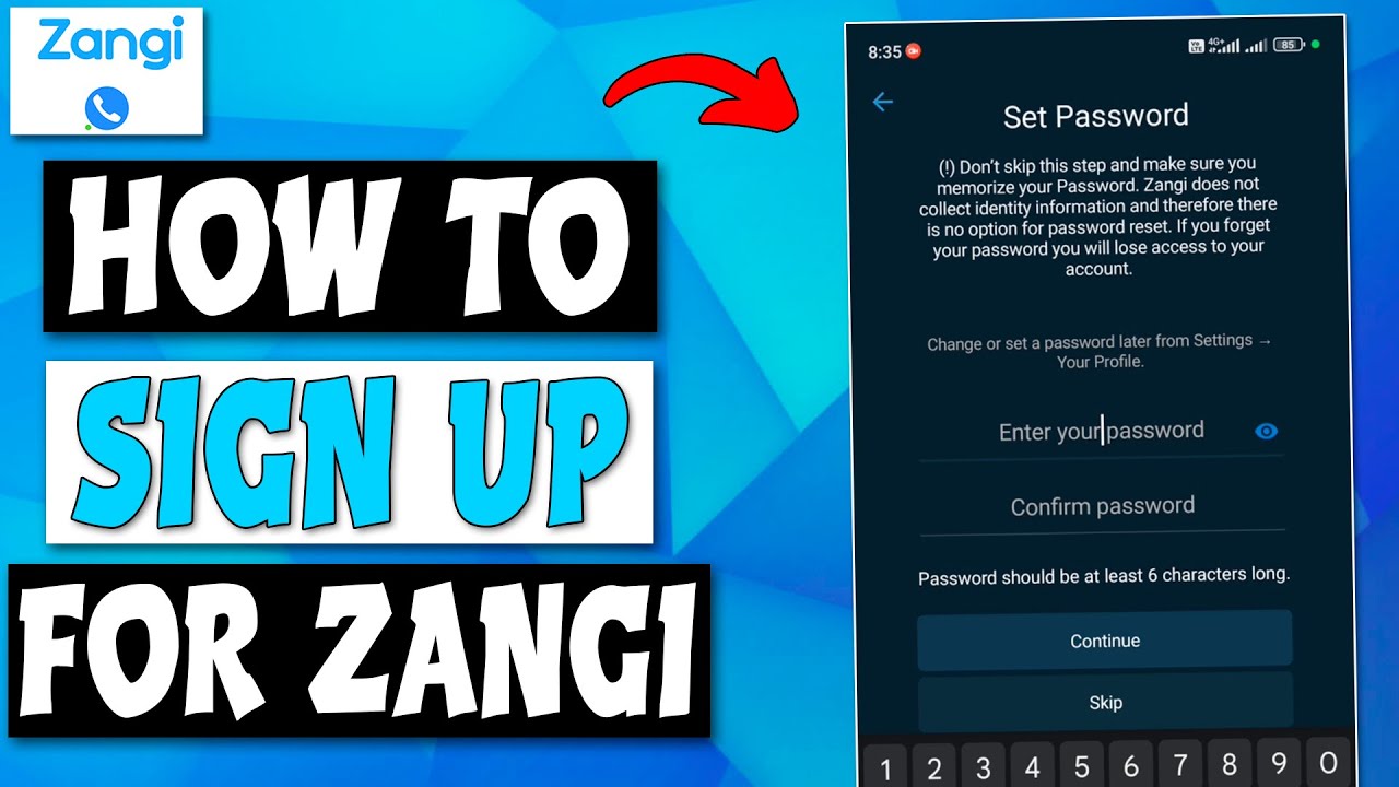 How To Sign Up For Zangi Messenger App - YouTube