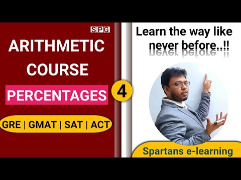 Arithmetic Course for GRE : Percentages part - 4 - YouTube