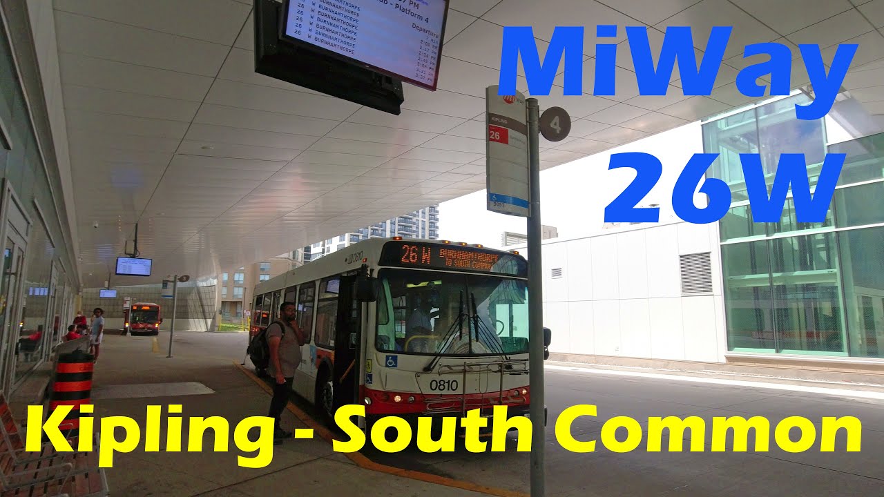 MiWay Route 26W Ride from Kipling Terminal to South Common Centre ...